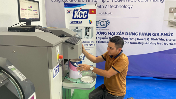 KCC, AI 인캔 조색 시스템으로 동남아 도료 시장 선도나서
